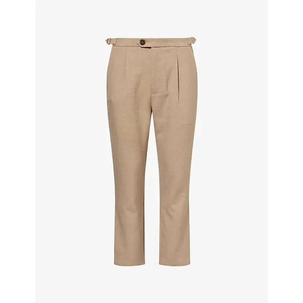 NOBL Julian Tailored Woven Trousers - Greige