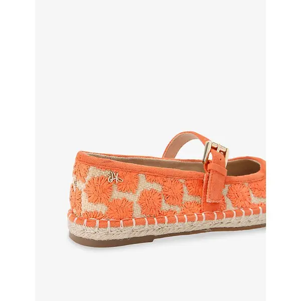 Kurt Geiger Noma Raffia Ballet Flats - Orange