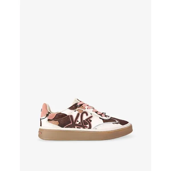Kurt Geiger Leena Calf-hair Leather Trainers - Brown/oth