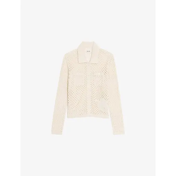 Zadig&Voltaire Voltyz Crochet Linen And Cotton Cardigan - Ecru