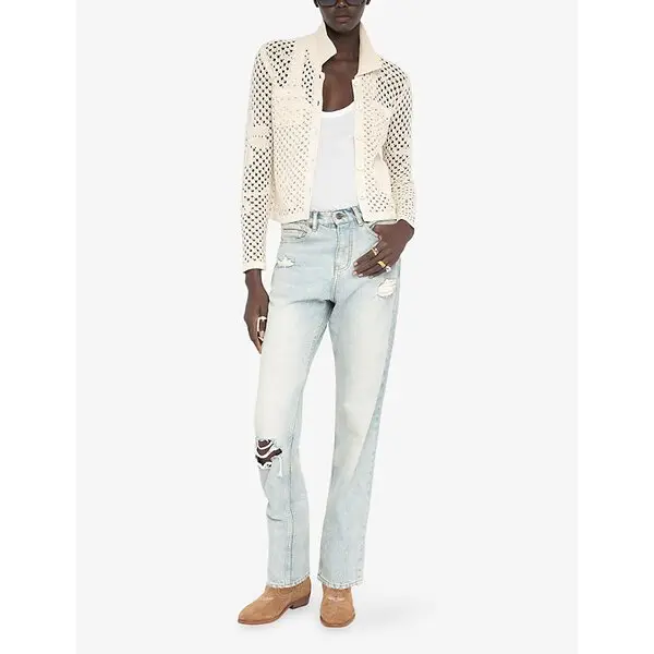 Zadig&Voltaire Crochet Linen And Cotton Cardigan - Ecru