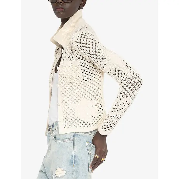 Zadig&Voltaire Crochet Linen And Cotton Cardigan - Ecru