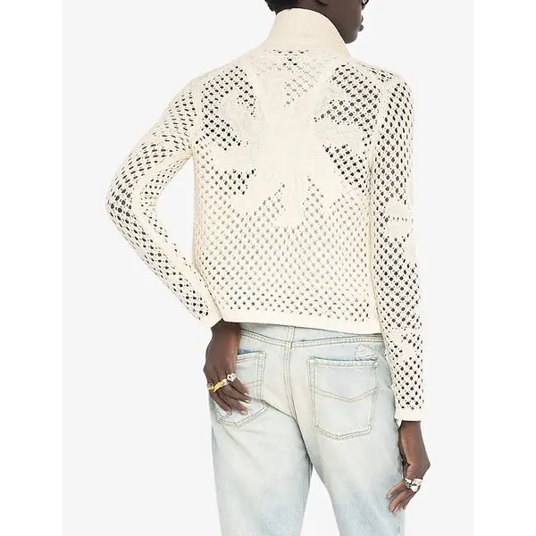 Zadig&Voltaire Crochet Linen And Cotton Cardigan - Ecru