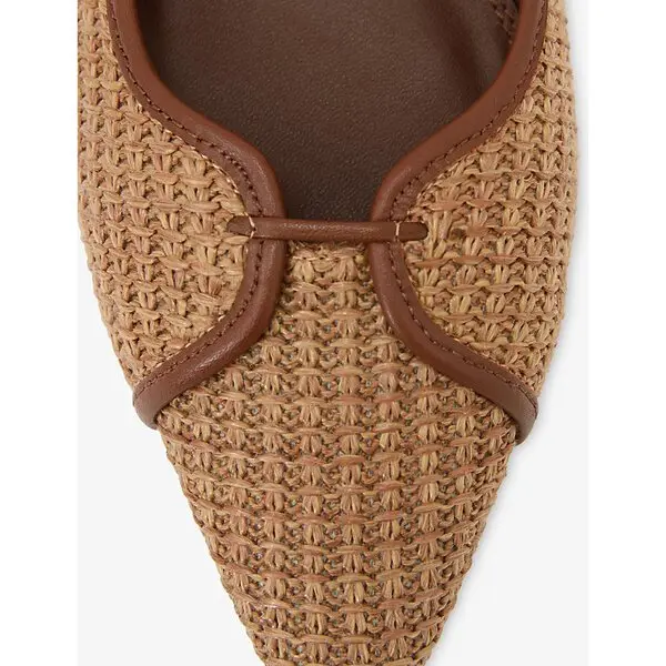 REISS Evelyn Raffia Ballet Flats