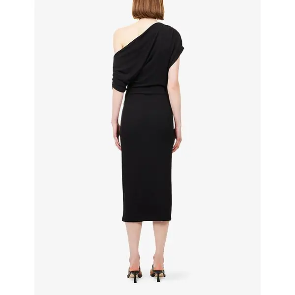 REFORMATION Iris Asymmetric Knit Midi Dress