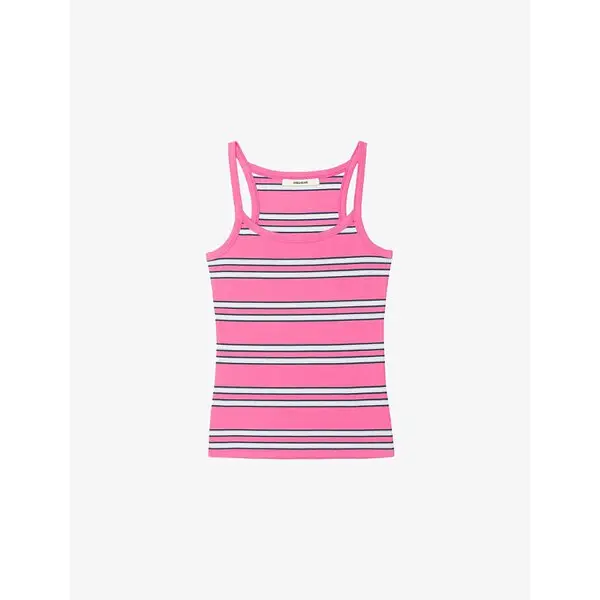 Zadig&Voltaire Albao Striped Cotton Tank Top - Lady