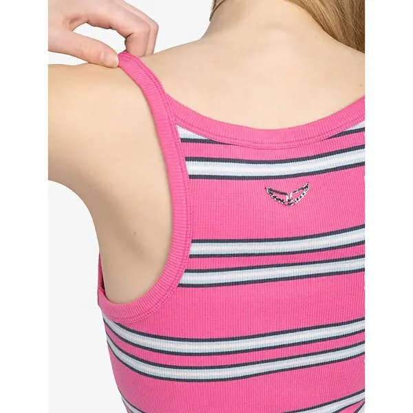 Zadig&Voltaire Albao Striped Cotton Tank Top