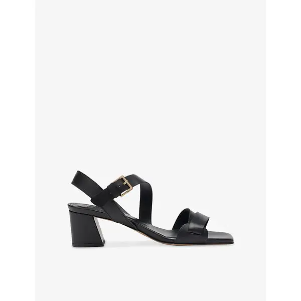 Whistles Strappy Leather Heeled Sandals - Black
