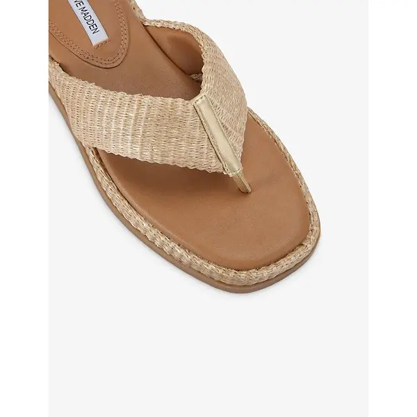 Steve Madden Bella Metallic-woven Sandals