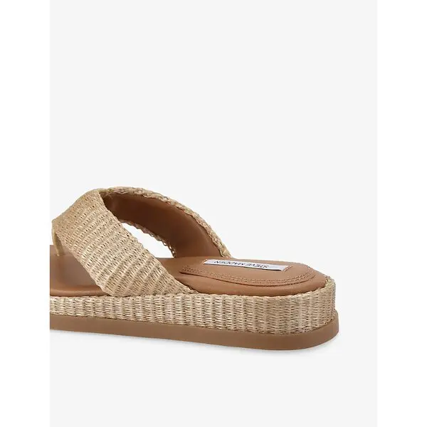 Steve Madden Bella Metallic-woven Sandals