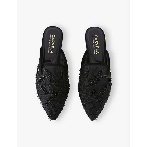 Carvela Evelina Lace Mules - Black