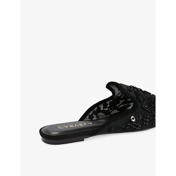 Carvela Evelina Lace Mules - Black