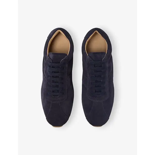 Whistles Panelled Suede Trainers - Navy