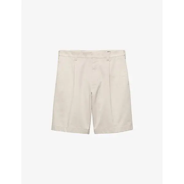 Prada Relaxed-fit Cotton Bermuda Shorts - Neutral
