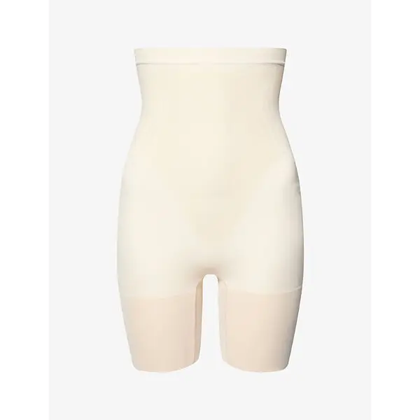 Spanx Sculpt High-waist Mid-thigh Shorts - Toasted Coconut