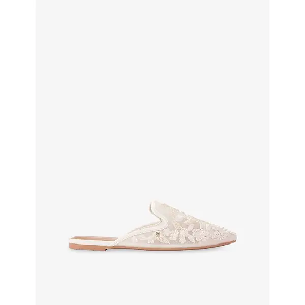Carvela Evelina Lace Mules - Cream