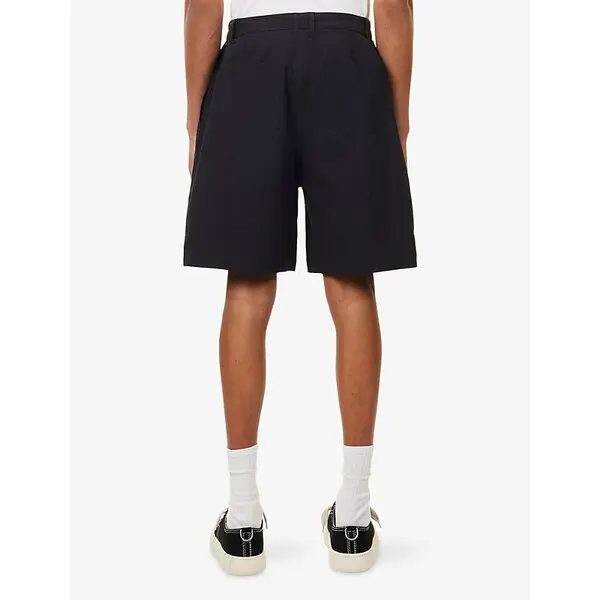THE COUTURE CLUB Tailored Pleated Cotton Shorts