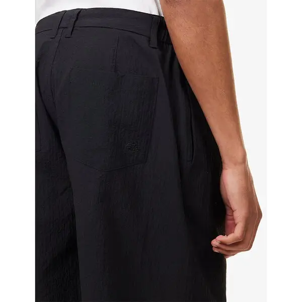 THE COUTURE CLUB Tailored Pleated Cotton Shorts
