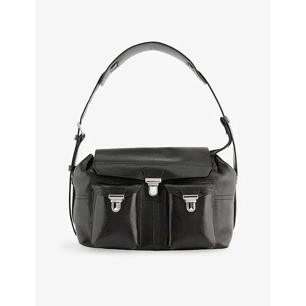 LEMAIRE Gear Medium Leather Shoulder Bag - Espresso