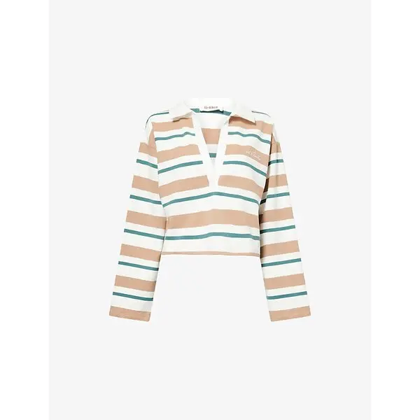 4TH & RECKLESS Sophie Rugby Stretch-cotton Top