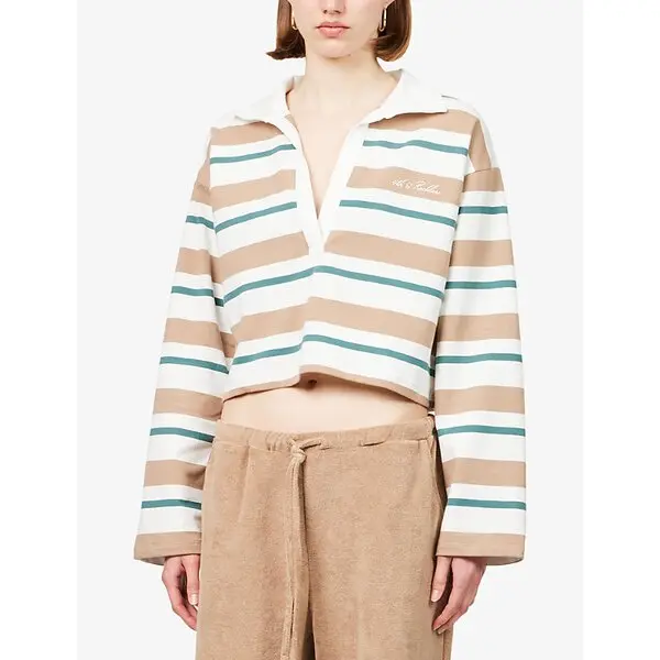 4TH & RECKLESS Sophie Rugby Stretch-cotton Top
