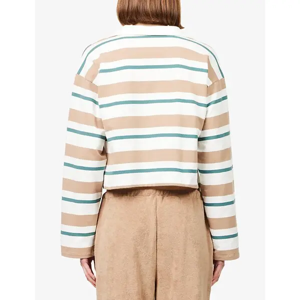 4TH & RECKLESS Sophie Rugby Stretch-cotton Top