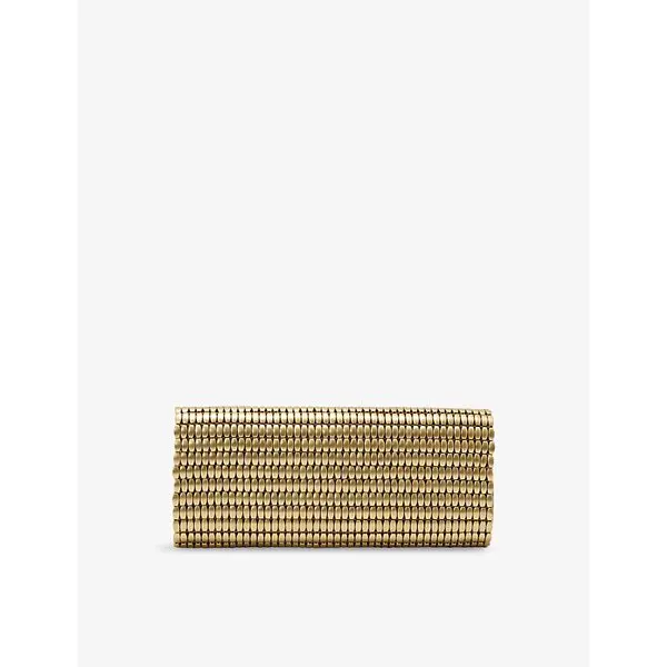 REISS Rosa Beaded Clutch Bag