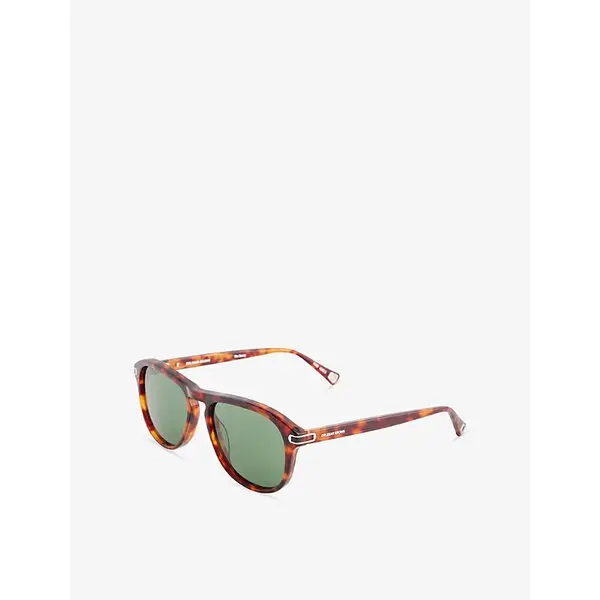 Orlebar Brown Acetate Square Sunglasses - Tortoiseshell/green