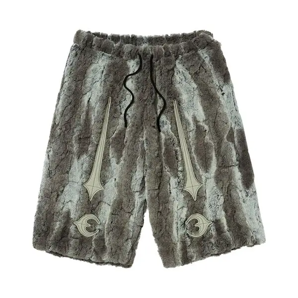 THUG CLUB Bone Fur Shorts - Cream