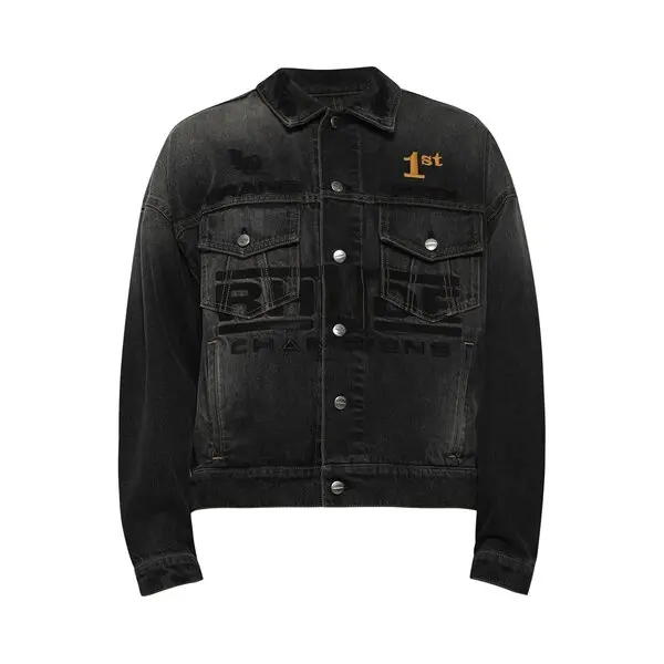 Rhude Tire Denim Trucker Jacket - Black
