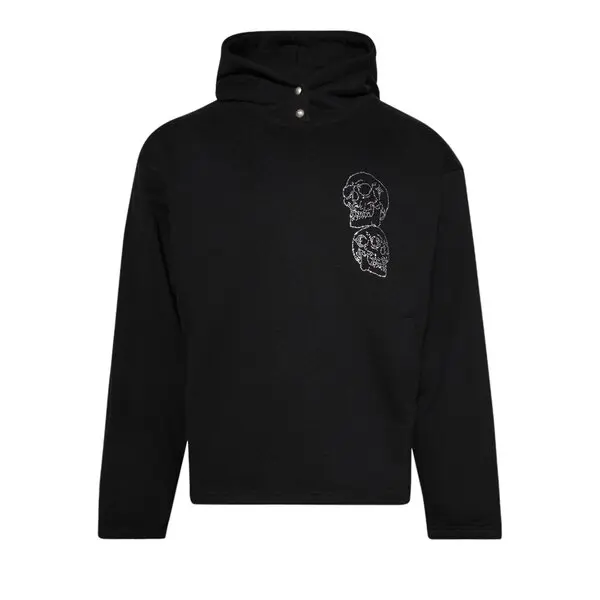 THUG CLUB Angels Crystal Embellished Hoodie - Black