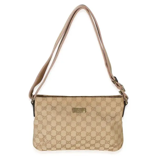Gucci Gg Canvas Messenger Bag - Beige