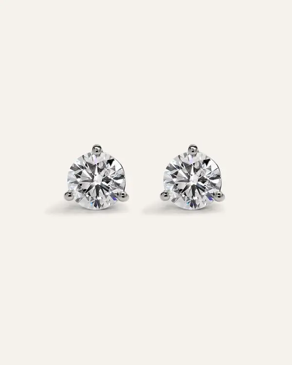 Quince 14k Gold 4ctw Lab Grown Diamond Stud Earrings - White Gold
