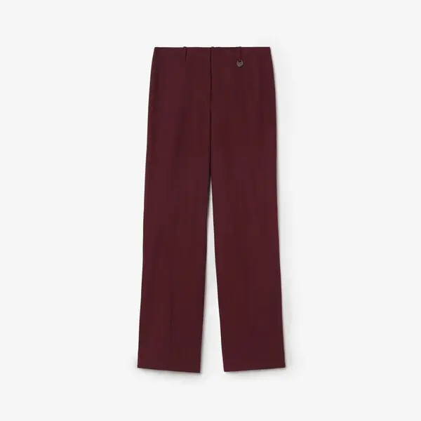 Burberry Wool Tailored Trousers - Vineyard Red