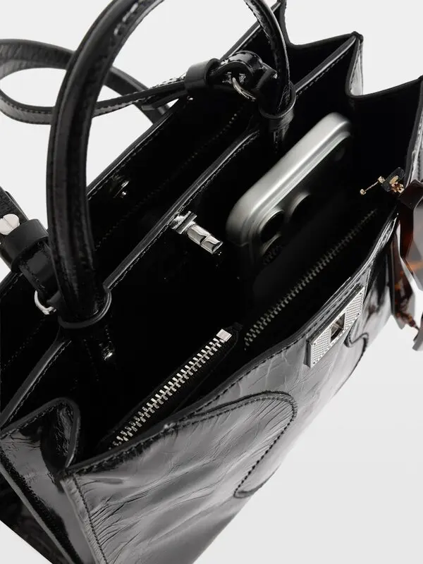 Zadig&Voltaire Jack Mini Vintage Patent Bag - Black
