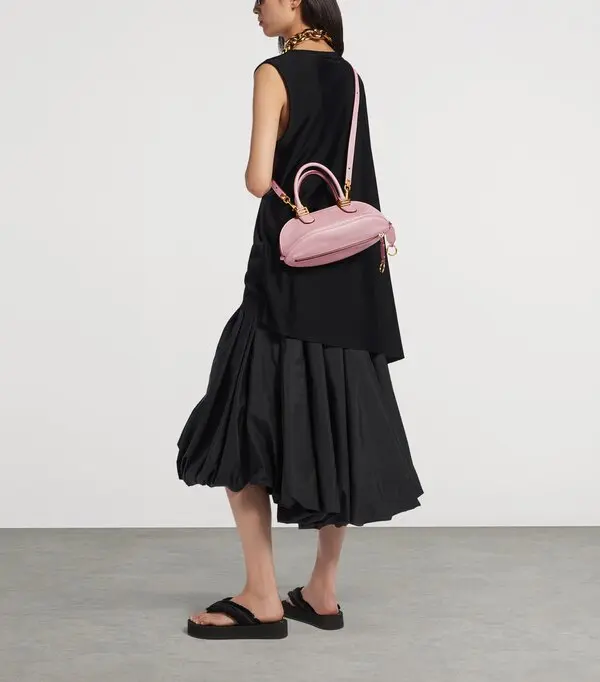 Balenciaga Mini Leather Bolero Bowling Bag