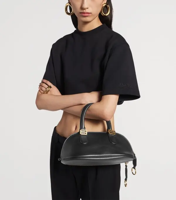 Balenciaga Mini Leather Bowling Bag