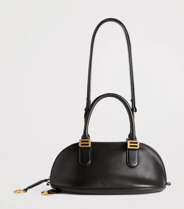 Balenciaga Mini Leather Bowling Bag