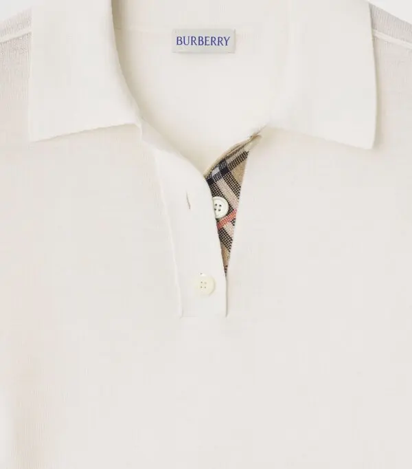Burberry Wool Check-trim Polo Shirt