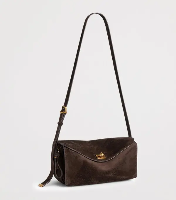 Balenciaga Medium Calfskin Le 7 Shoulder Bag - Brown