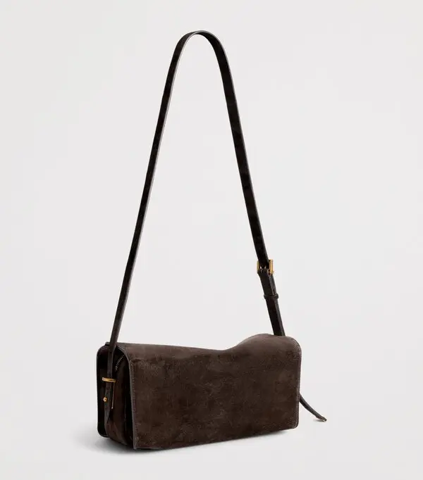 Balenciaga Medium Calfskin Le 7 Shoulder Bag - Brown