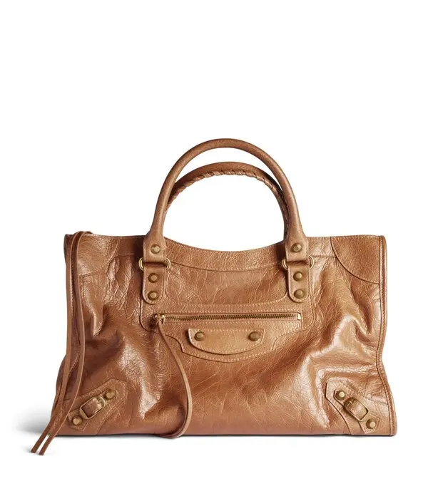 Balenciaga Medium Leather Le City Top-handle Bag - Brown
