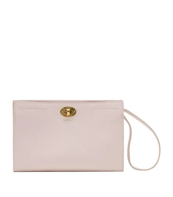 Burberry Leather Cotswolds Pouch - Pink