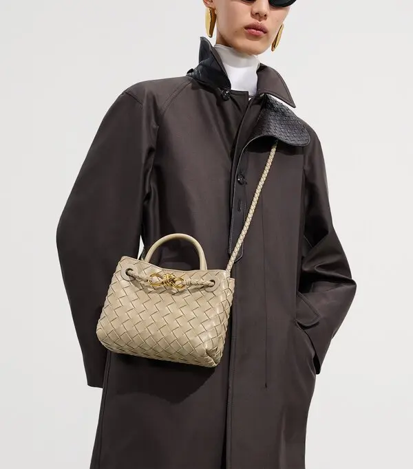 Bottega Veneta Mini Leather Andiamo Top-handle Bag - Neutral