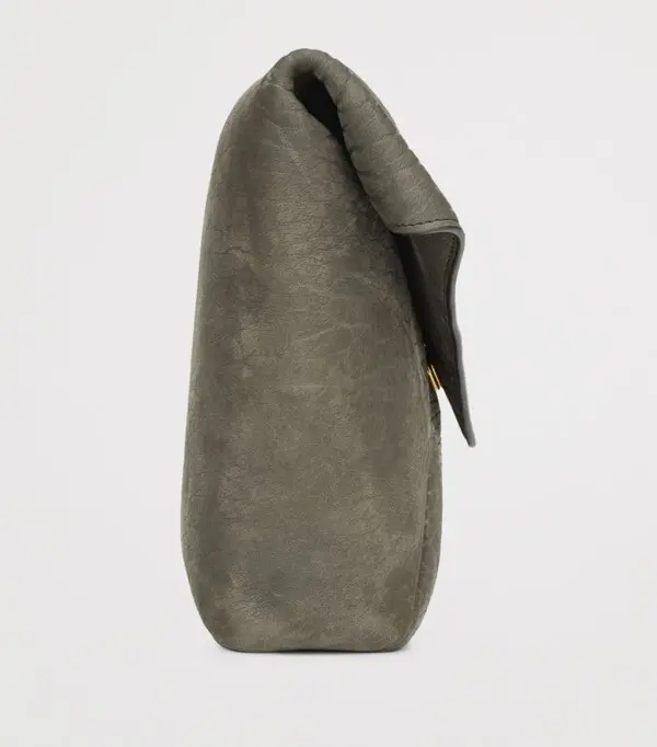Saint Laurent Large Cassandre Envelope Pouch - Grey