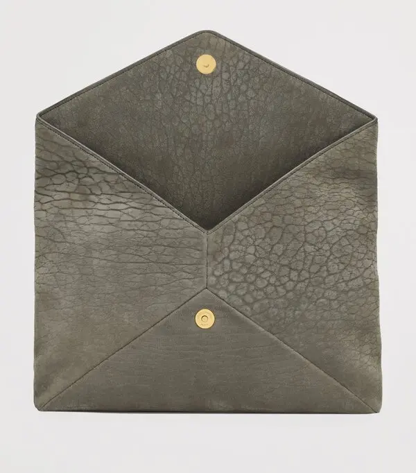 Saint Laurent Large Cassandre Envelope Pouch - Grey