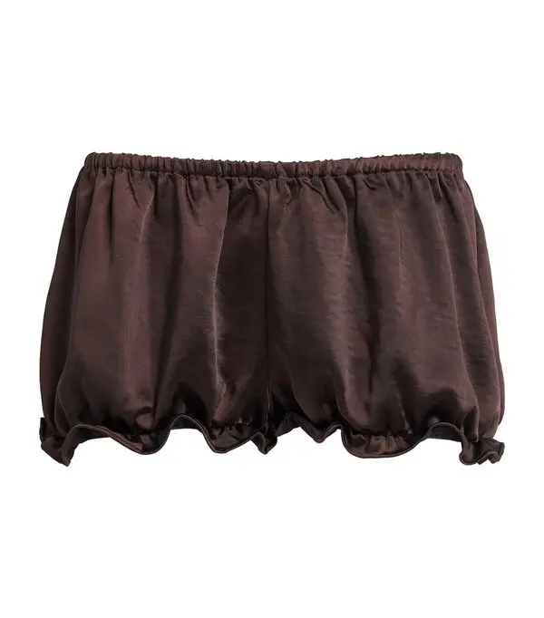 SKIMS Satin Bloomer Shorts - Brown
