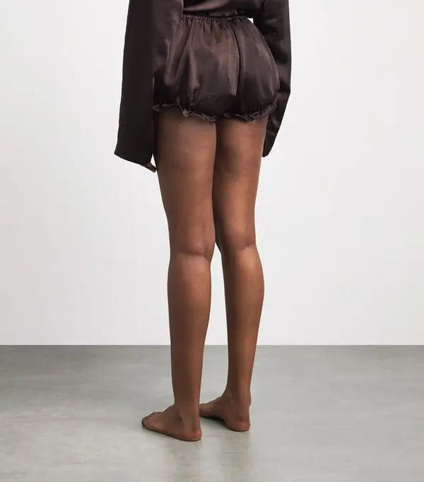 SKIMS Satin Bloomer Shorts - Brown
