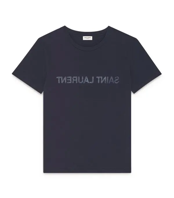 Saint Laurent Logo T-shirt - Blue