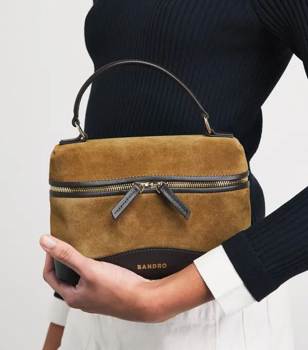 Sandro Suede Tangolino Vanity Bag